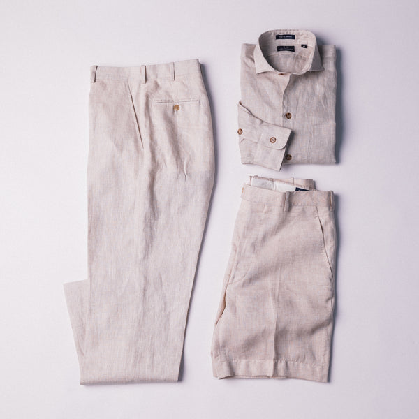 Oatmeal Linen Wye Shirt Jacket - NewEnglandShirtCo